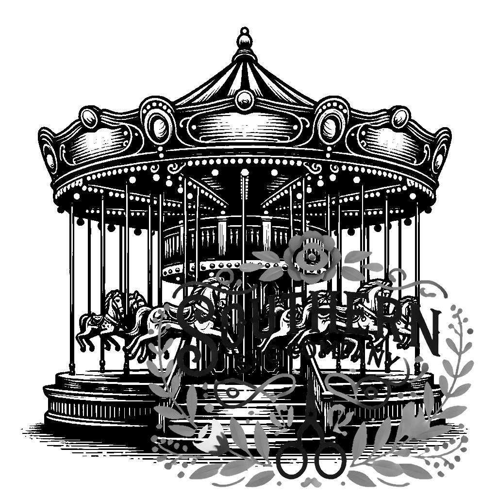 Fairground Theme Carousel SVG Bundle - Perfect for Crafters and ...