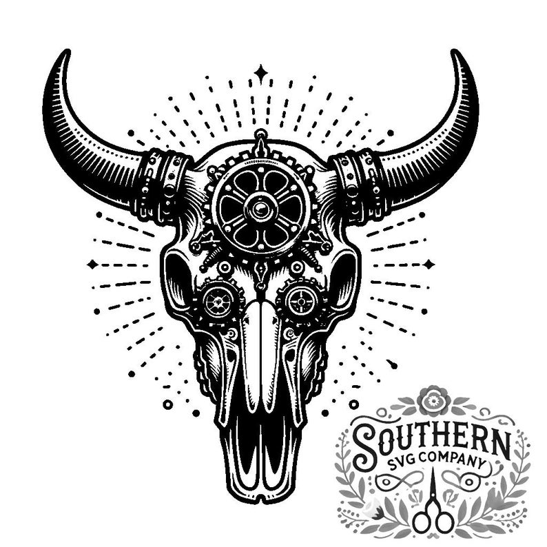 SVG Cow Skull | Unique Home Decor, Rustic Digital Download, Vintage Art ...