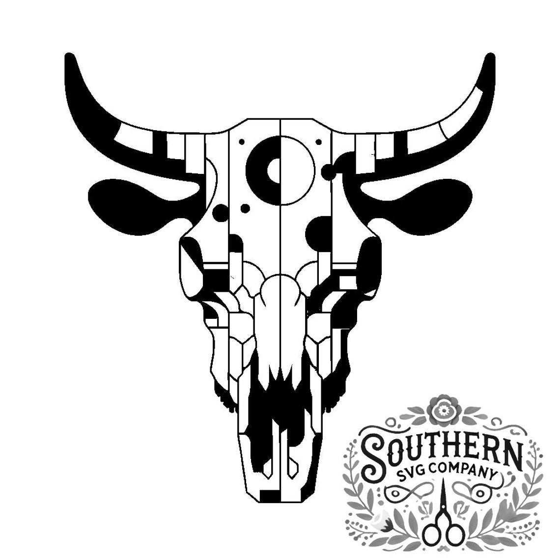 Unique Cubism Cow Skull SVG Bundle - One-of-a-kind Graphics for ...