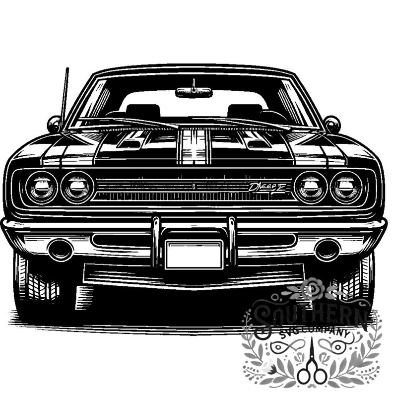 Art Deco Style Old School Muscle Car SVG Bundle Max Length 140 - Etsy