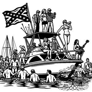 Redneck Yacht Club SVG Bundle - Rustic Southern Boat Design for ...