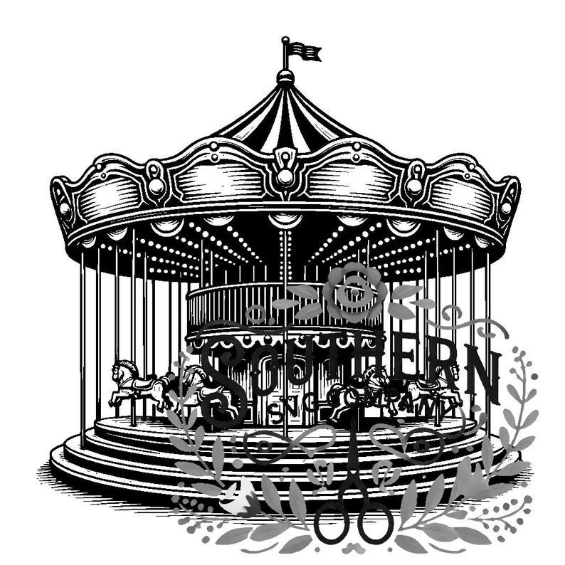 Fairground Theme Carousel SVG Bundle - Perfect for Crafters and ...