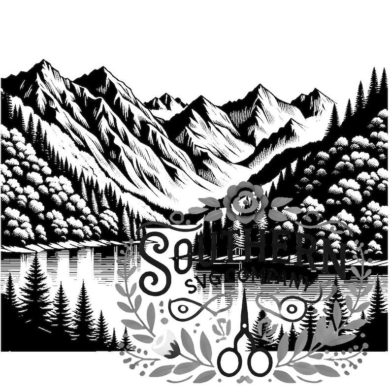 Mountain Lake SVG Bundle - Vector Designs for Crafting, Ideal for ...