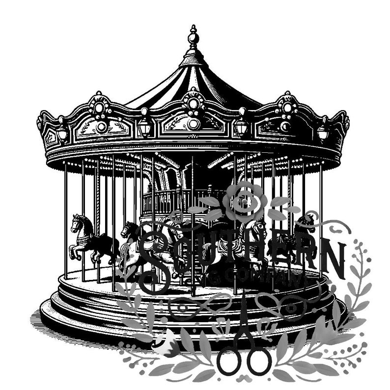 Fairground Theme Carousel SVG Bundle - Perfect for Crafters and ...