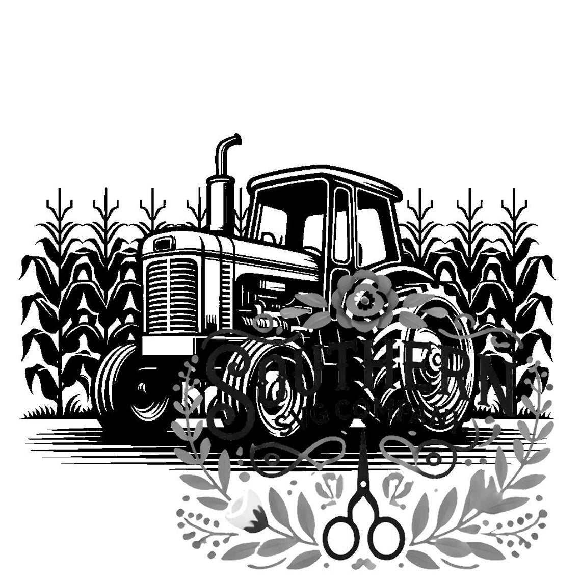 SVG Tractor Bundle - Cornfield Farming Design, Crop & Harvest SVG Files ...