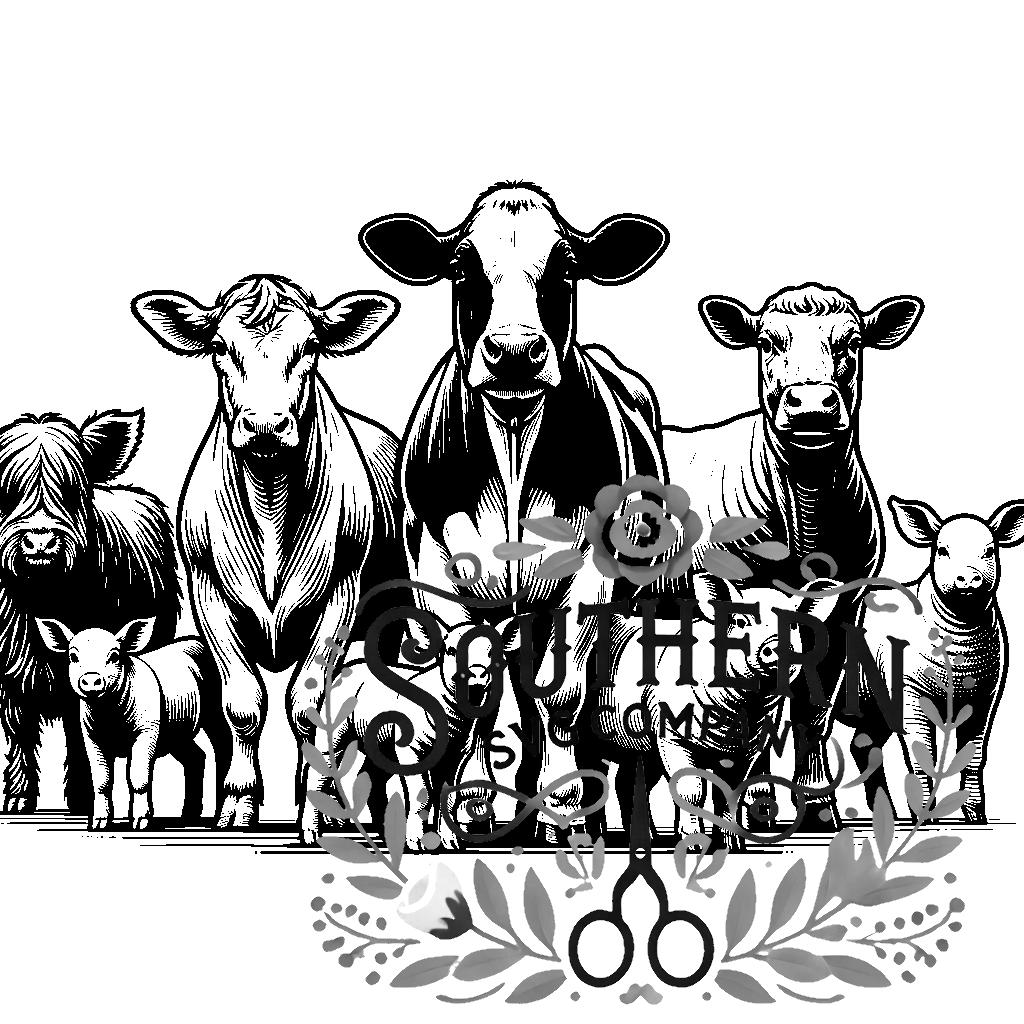 Farm Animals SVG Bundle - Digital Download for Crafting and Farmhouse ...
