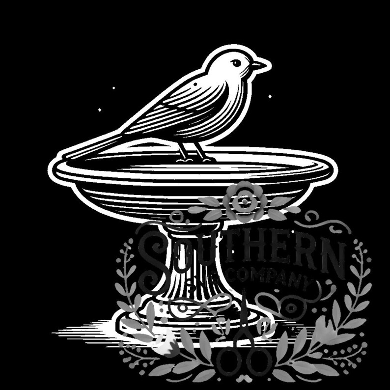 SVG Bird Bath Design | Digital Cut File for Cricut & Silhouette ...