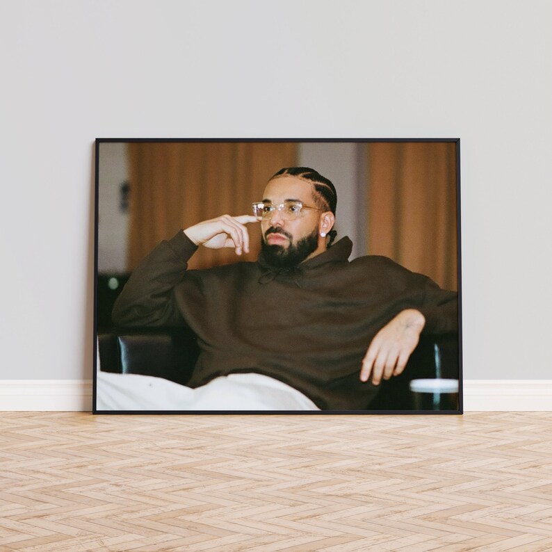 Drake Posters / Drake Black and White Wall Art, Music Poster, Home ...