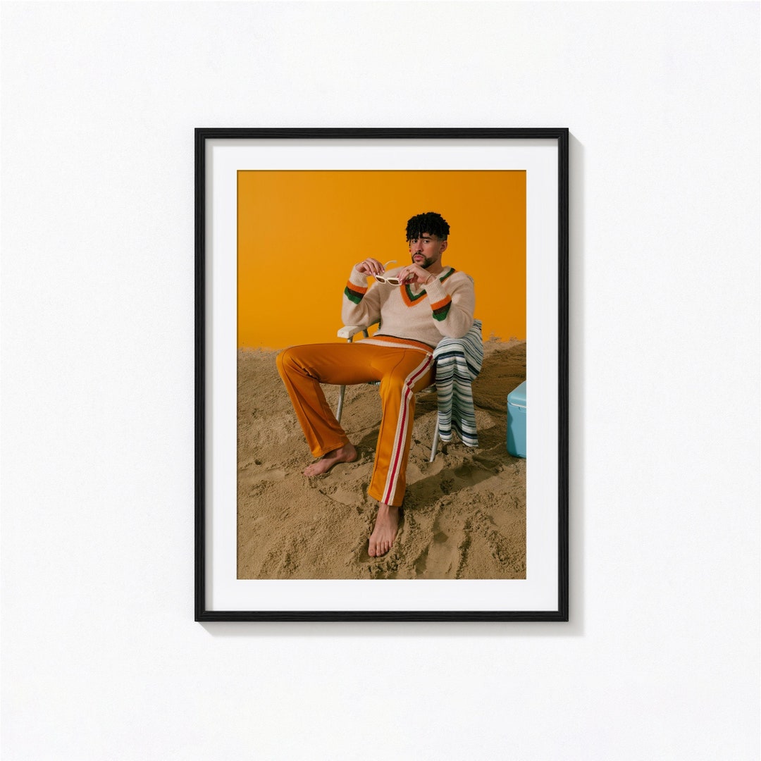 Bad Bunny Posters / Bad Bunny Black and White Wall Art, Album Poster ...