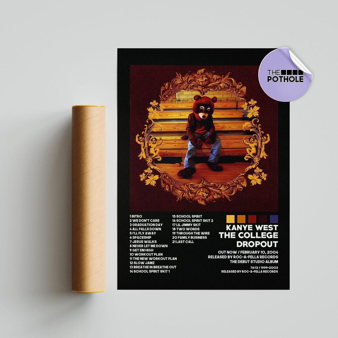 Kanye West Poster / the College Dropout Poster / Album Cover Poster ...