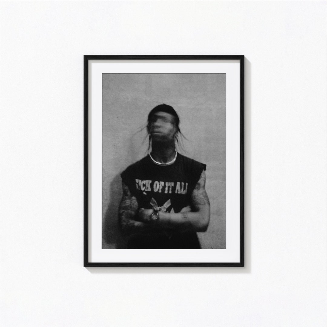 Travis Scott Posters / Travis Scott Black and White Wall Art, Album ...