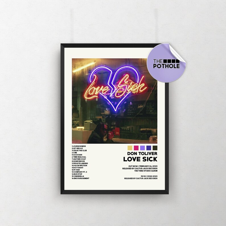 Don Toliver Posters / Love Sick Poster, Tracklist Album Cover Poster ...