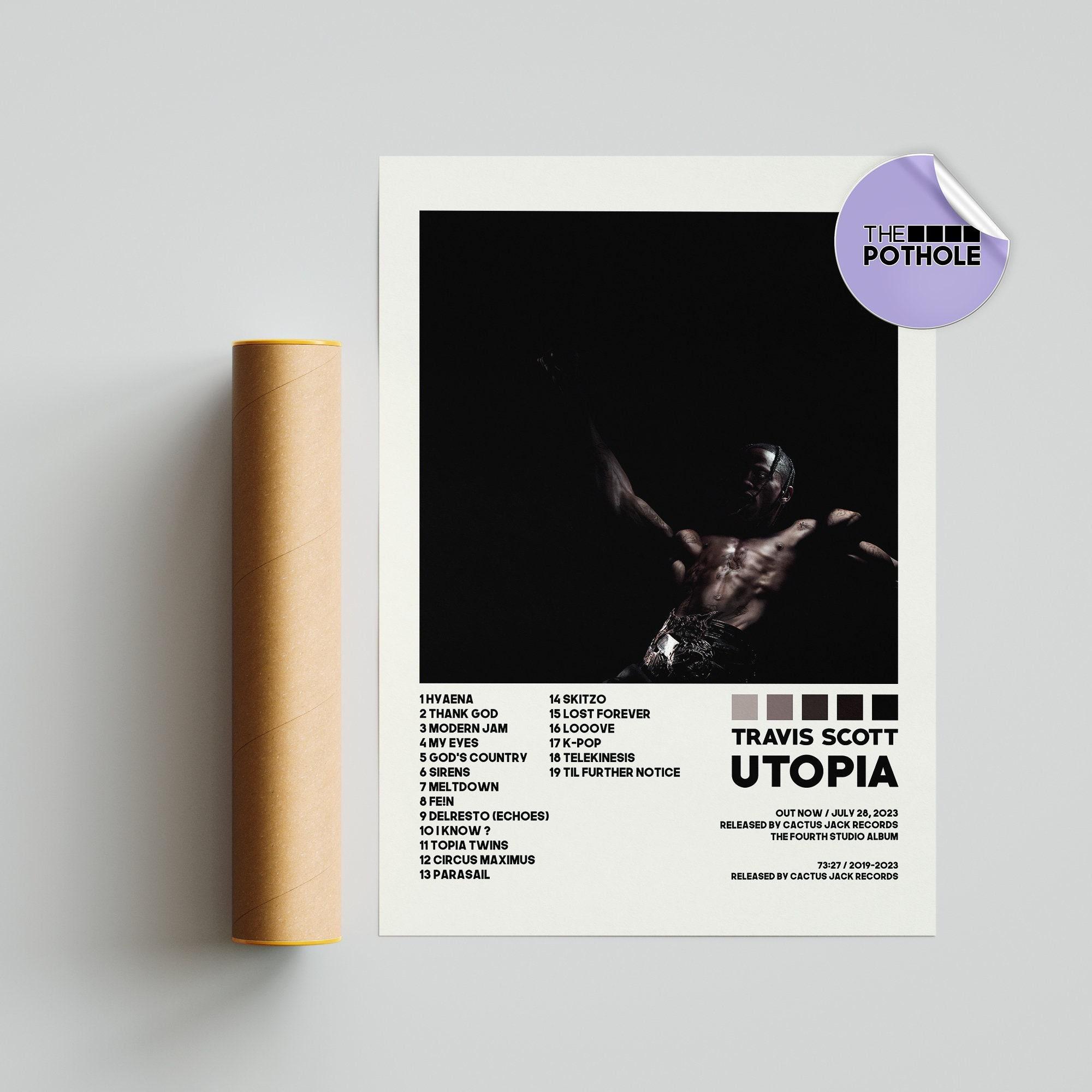 Travis Scott Poster Utopia Poster Tracklist Album Cover Poster Poster ...