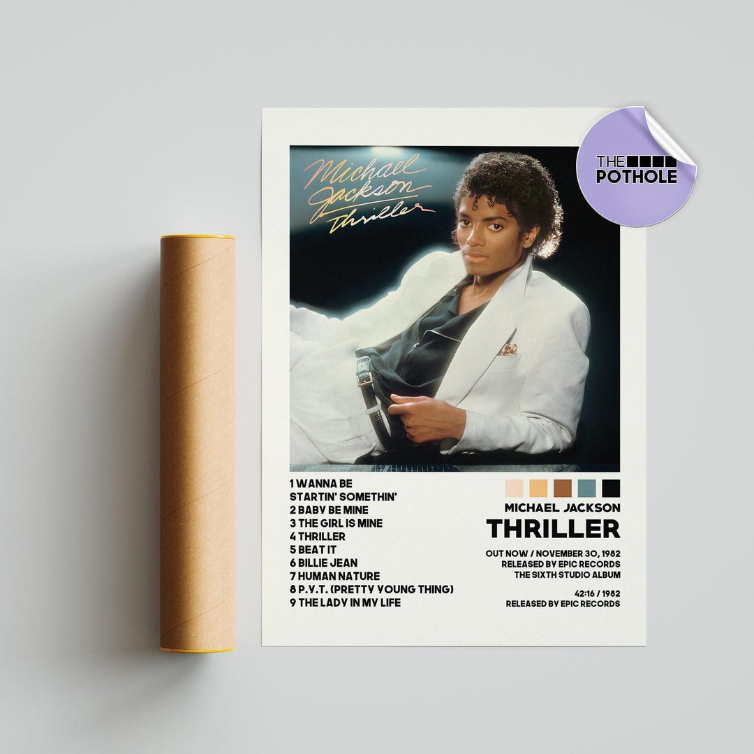 Michael Jackson Posters, Thriller Poster, Album Cover Poster,poster ...