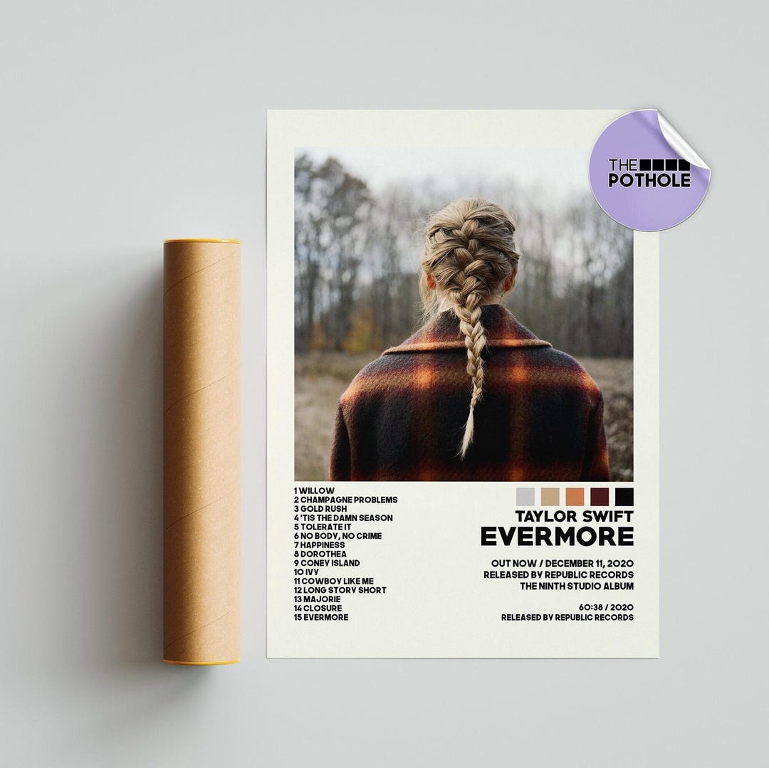 Taylor Swift Posters / Evermore Poster / Album Cover Poster, Poster ...