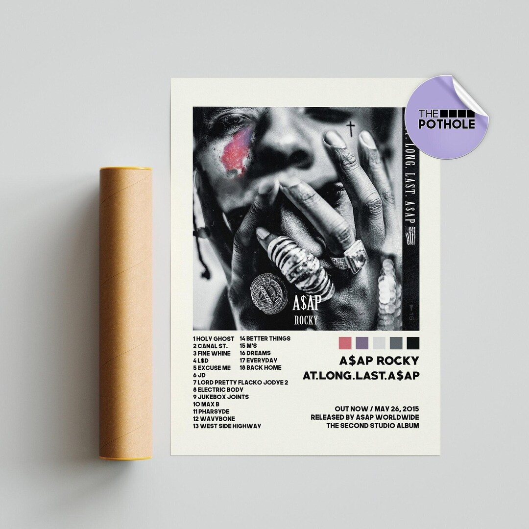 ASAP Rocky Poster / At.long.last.asap / Album Cover Poster Poster Print ...