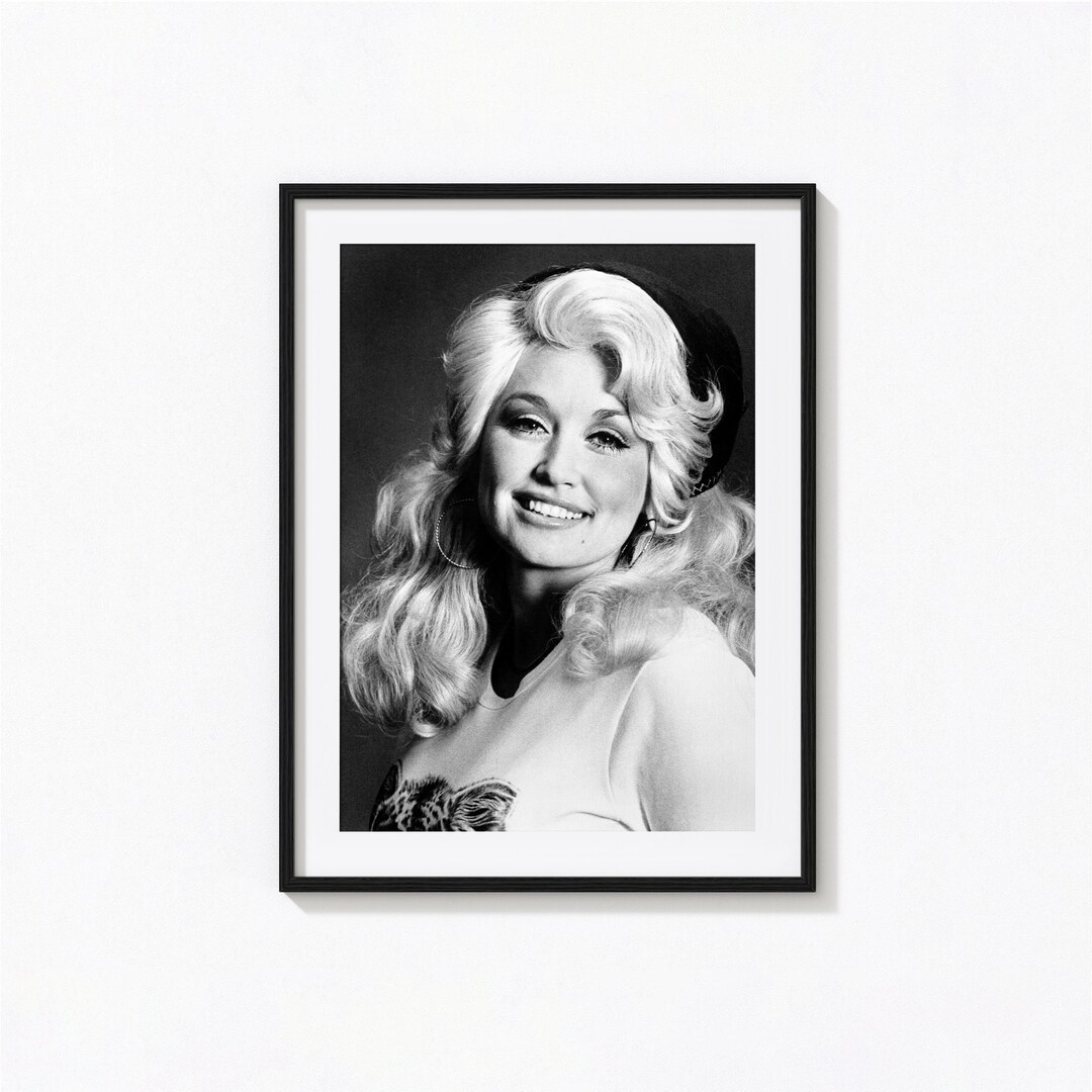Dolly Parton Posters / Dolly Parton Black and White Wall Art, Album ...
