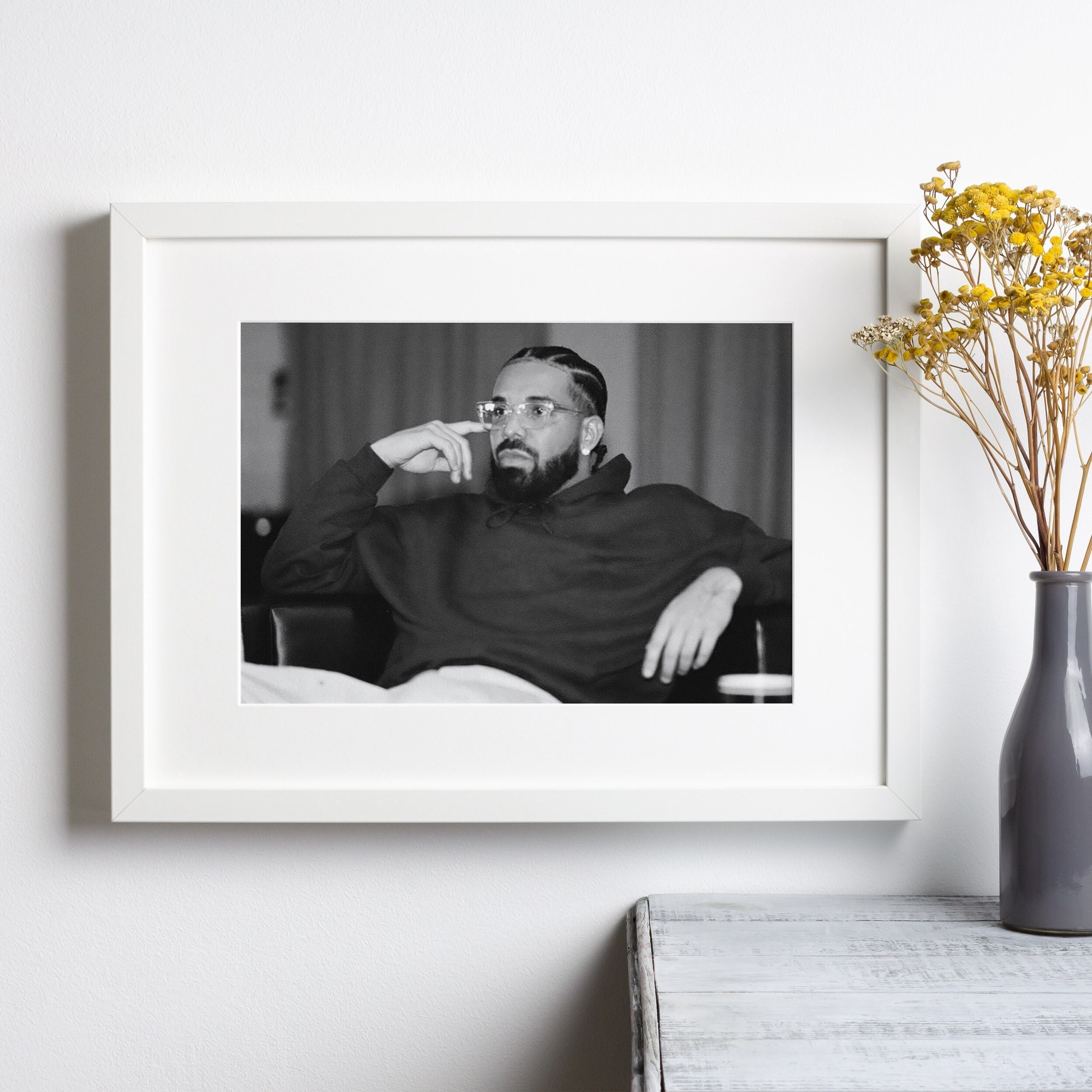 Drake Posters / Drake Black and White Wall Art, Music Poster, Home ...
