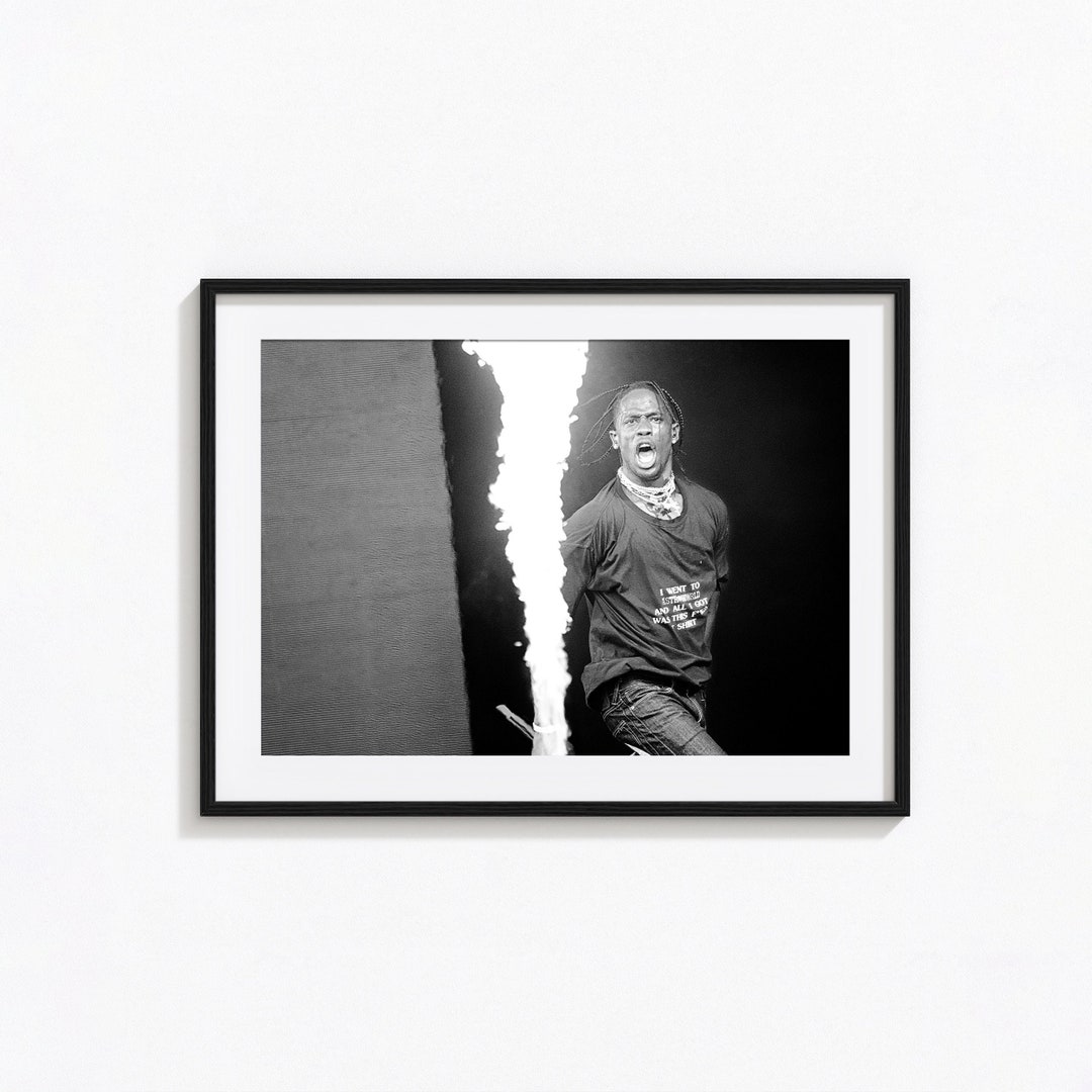 Travis Scott Posters / Travis Scott Black and White Wall Art, Album ...