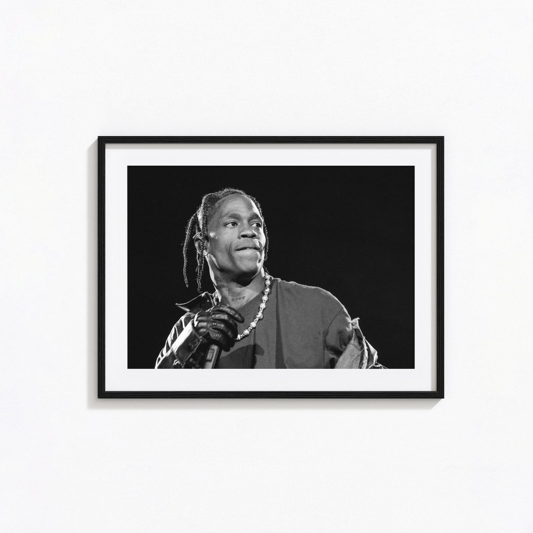 Travis Scott Posters / Travis Scott Black and White Wall Art, Album ...