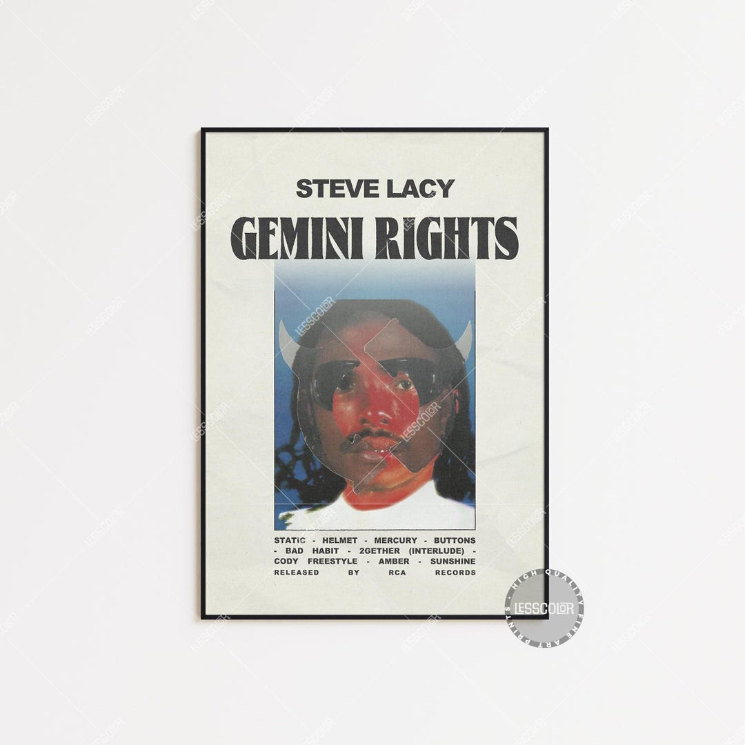 Steve Lacy Posters / Gemini Rights Poster, Tracklist Album Cover Poster ...