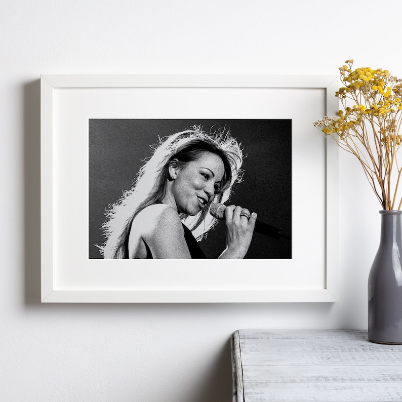 Mariah Carey Posters / Mariah Carey Black and White Wall Art,album ...