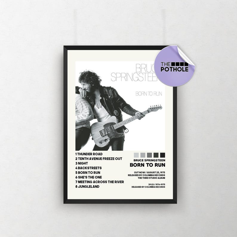 Bruce Springsteen Posters / Born to Run Poster / Album Cover Poster, Poster Print Wall Art ...
