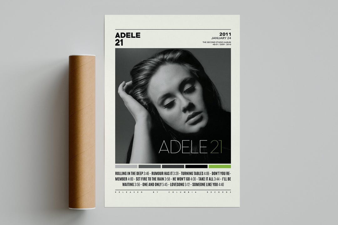 Adele Posters / 21 Poster / Adele, 21, Album Cover Poster / Poster ...