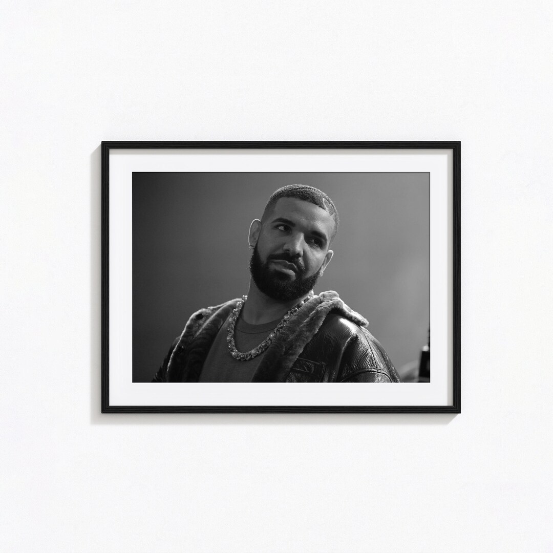 Drake Posters / Drake Black and White Wall Art, Music Poster, Home ...