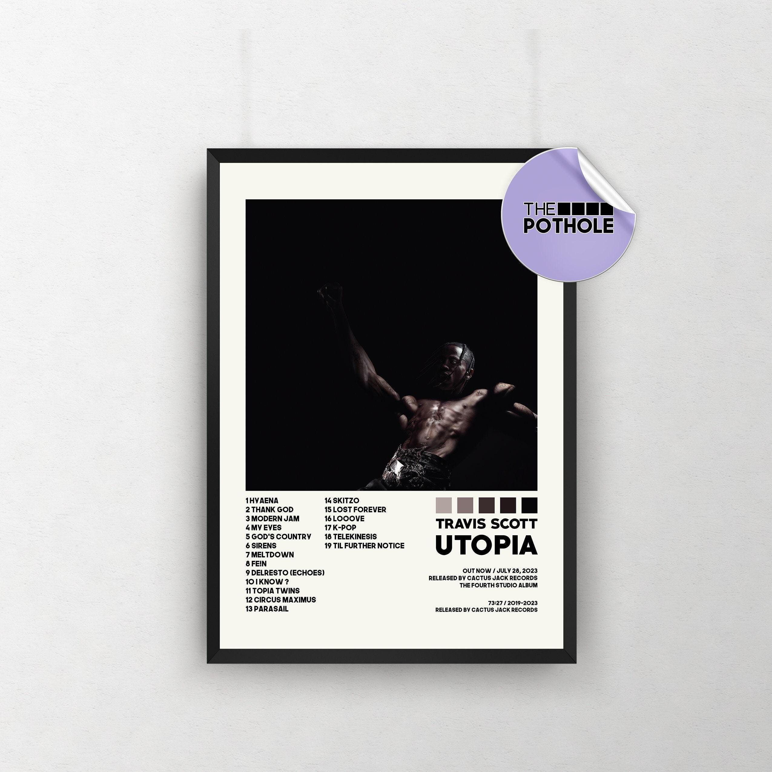 Travis Scott Poster Utopia Poster Tracklist Album Cover Poster Poster ...