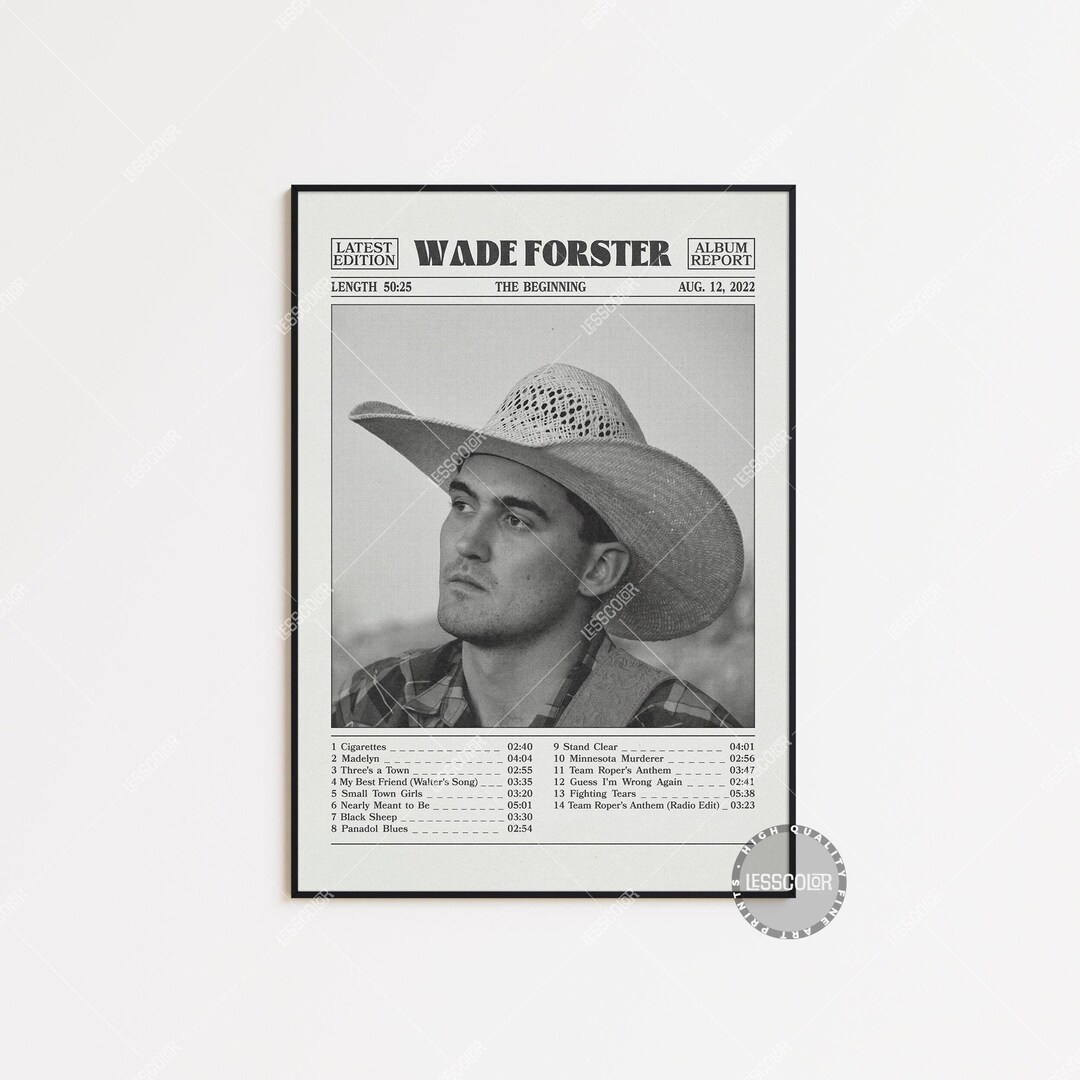 Wade Forster Retro Newspaper Print, the Beginning Poster, Wade Forster ...