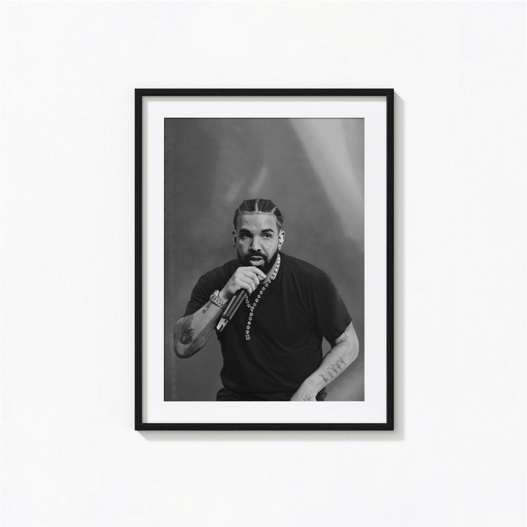 Drake Posters / Drake Black and White Wall Art, Music Poster, Home ...