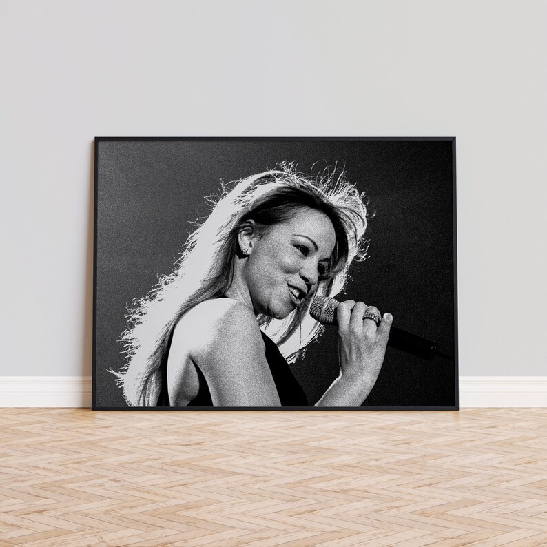 Mariah Carey Posters / Mariah Carey Black and White Wall Art,album ...