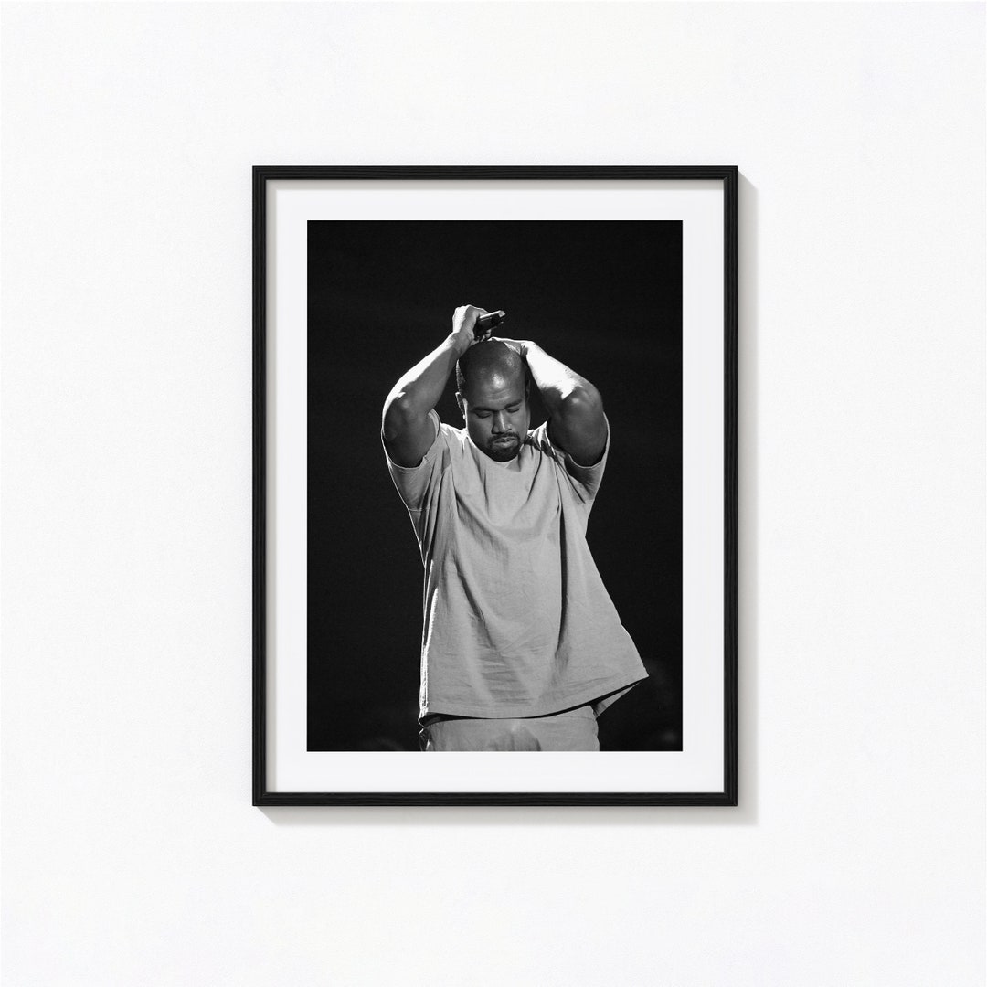 Kanye West Posters / Kanye West Black and White Wall Art, Album Cover ...