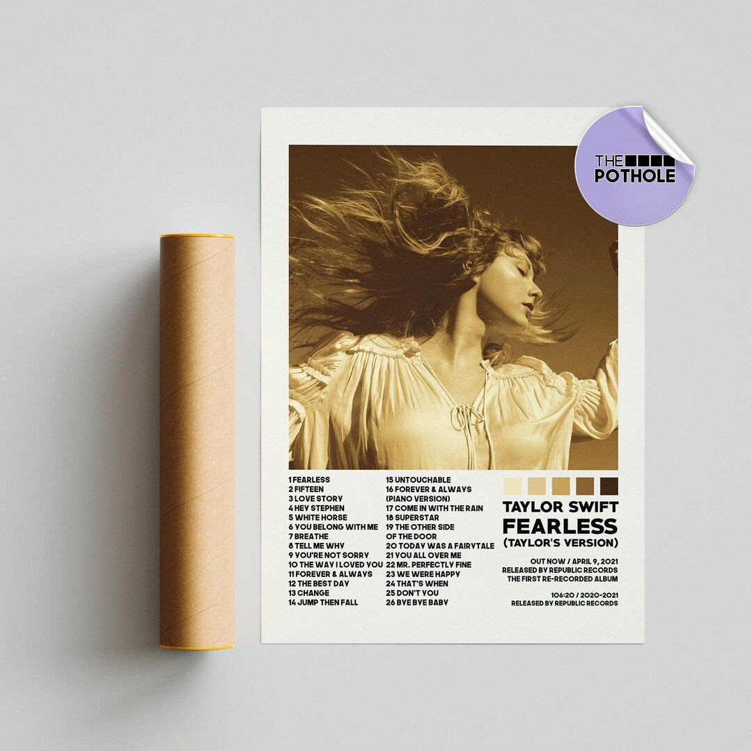 Taylor Swift Posters / Fearless Taylor's Version Poster / Album Cover ...