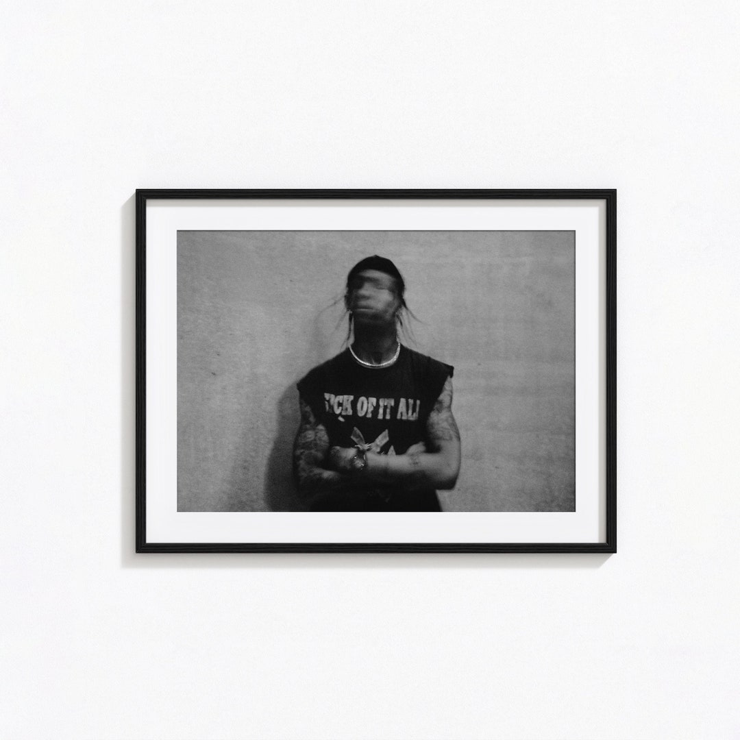 Travis Scott Posters / Travis Scott Black and White Wall Art, Album ...