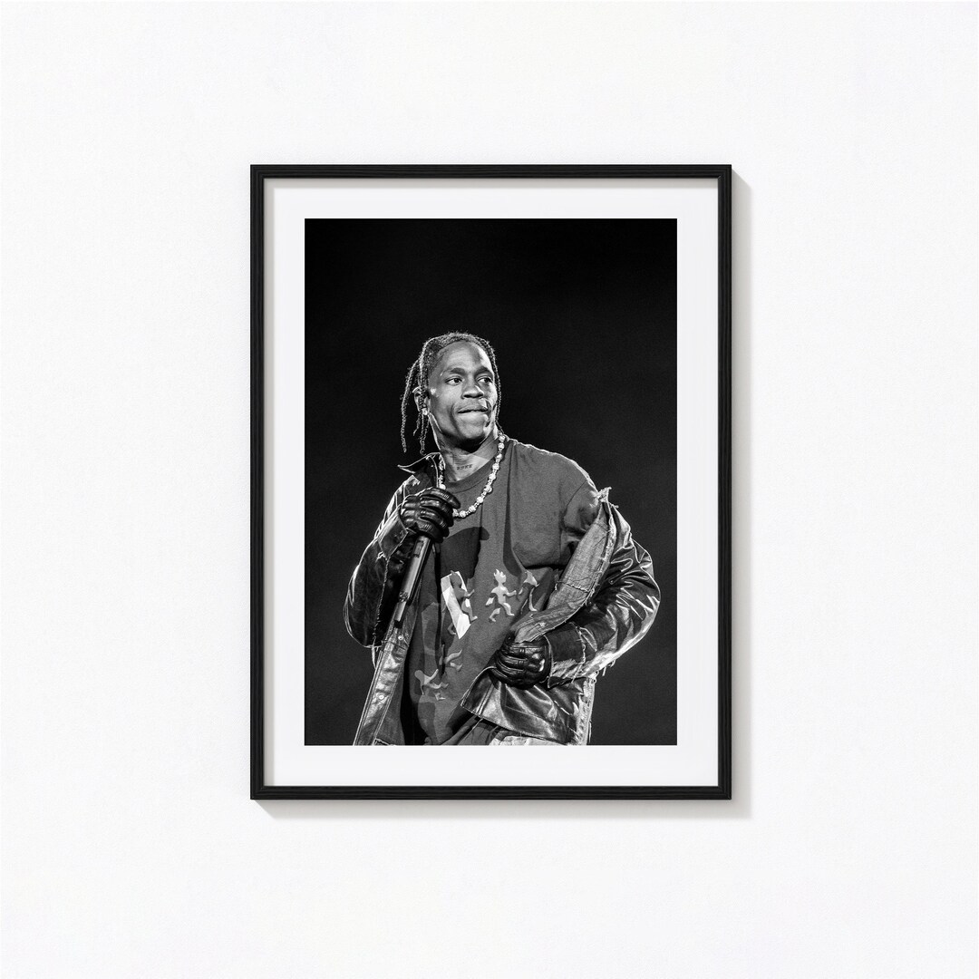Travis Scott Posters / Travis Scott Black and White Wall Art, Album ...