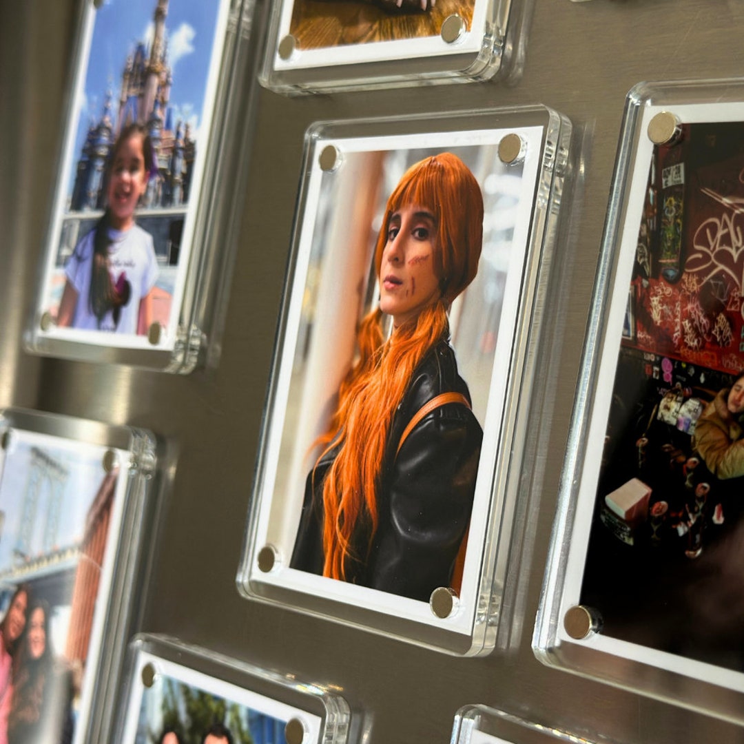 Custom Acrylic Fridge Magnetic Photo Frames With Personalized Photos ...