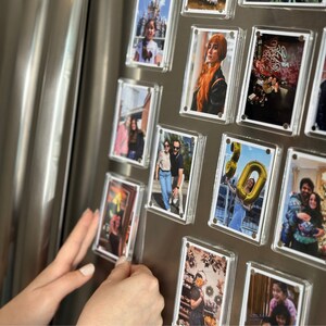 Custom Acrylic Fridge Magnetic Photo Frames With Personalized Photos ...