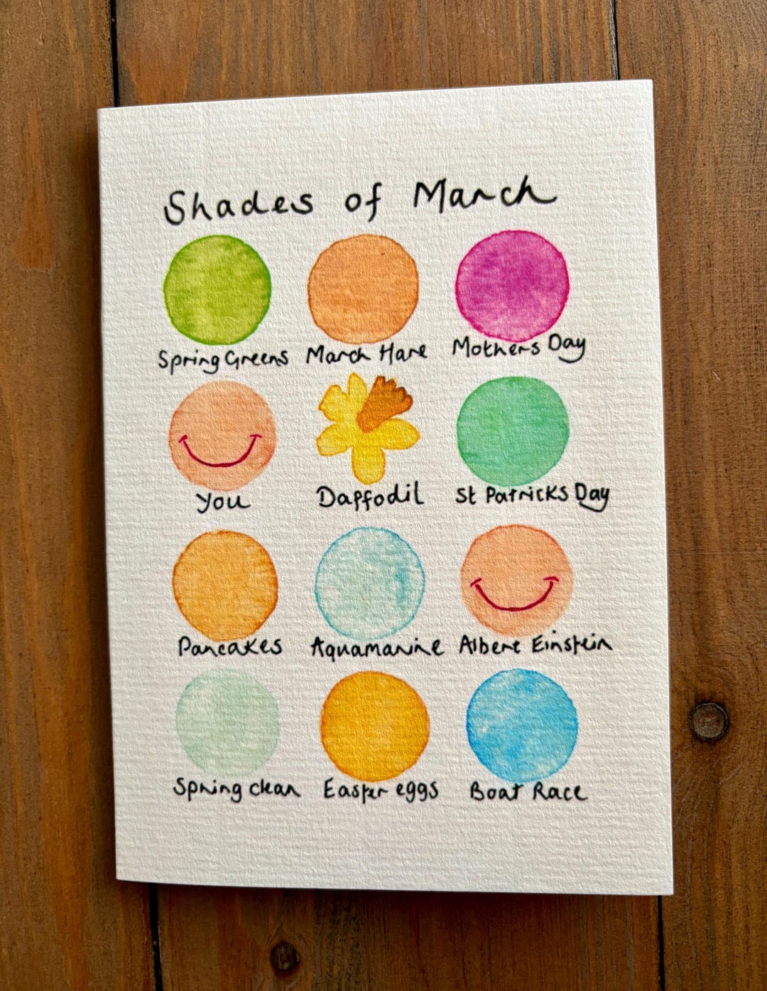 Shades of March Greeting Card. - Etsy