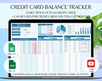 Credit Card Tracker Spreadsheet Payment Balance Excel Template Debt ...