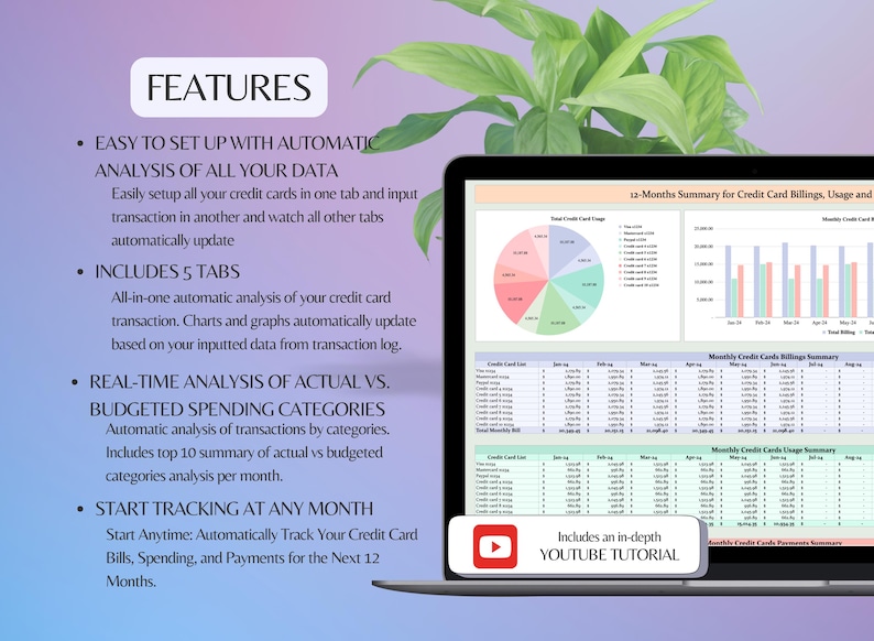 Ultimate Credit Card Tracker Spreadsheet Excel Template to Manage ...