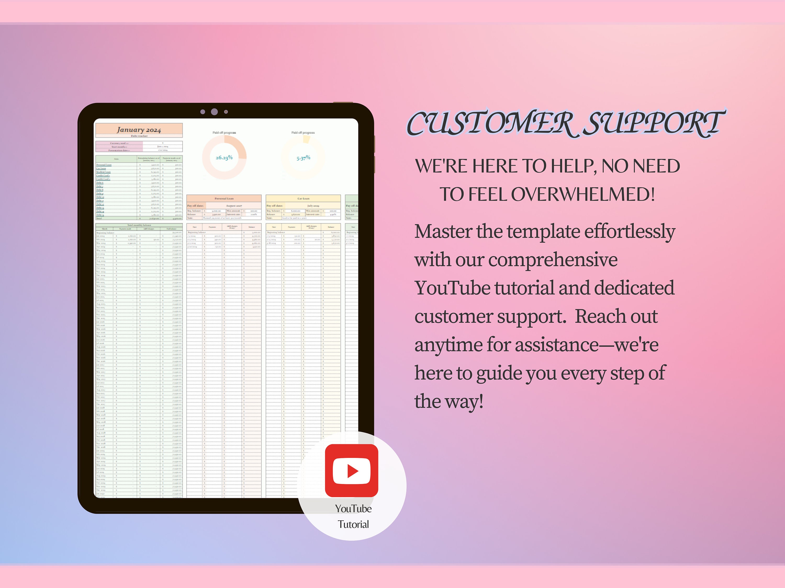 Simple Debt Pay off Tracker Spreadsheet Template for Debt Payment Chart ...