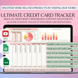Credit Card Tracker Spreadsheet Payment Balance Excel Template Debt ...