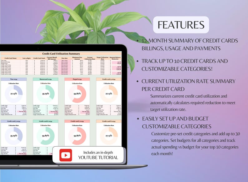 Ultimate Credit Card Tracker Spreadsheet Excel Template to Manage ...