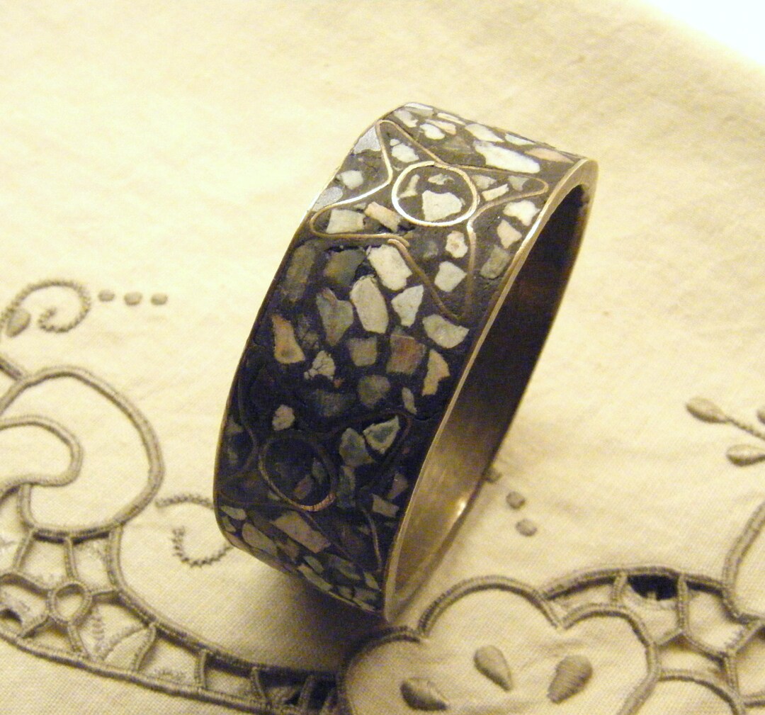 Vintage Bracelet Mosaic Chip Inlay India - Etsy
