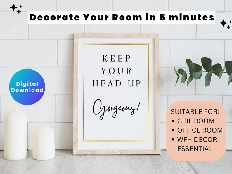 Motivational Quote Print, Feminine Office Decor, Girl Boss Printable ...