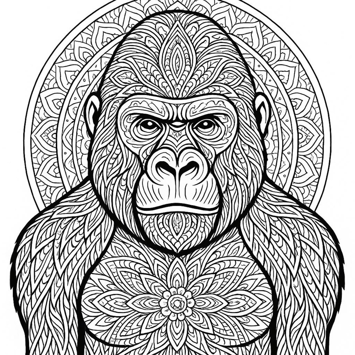 Wild Animal Mandala Coloring Pages - Etsy