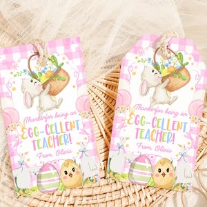Editable Easter Teacher Appreciation Gift Tags, Happy Easter Thanks for ...