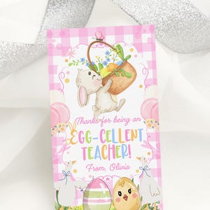 Editable Easter Teacher Appreciation Gift Tags, Happy Easter Thanks for ...